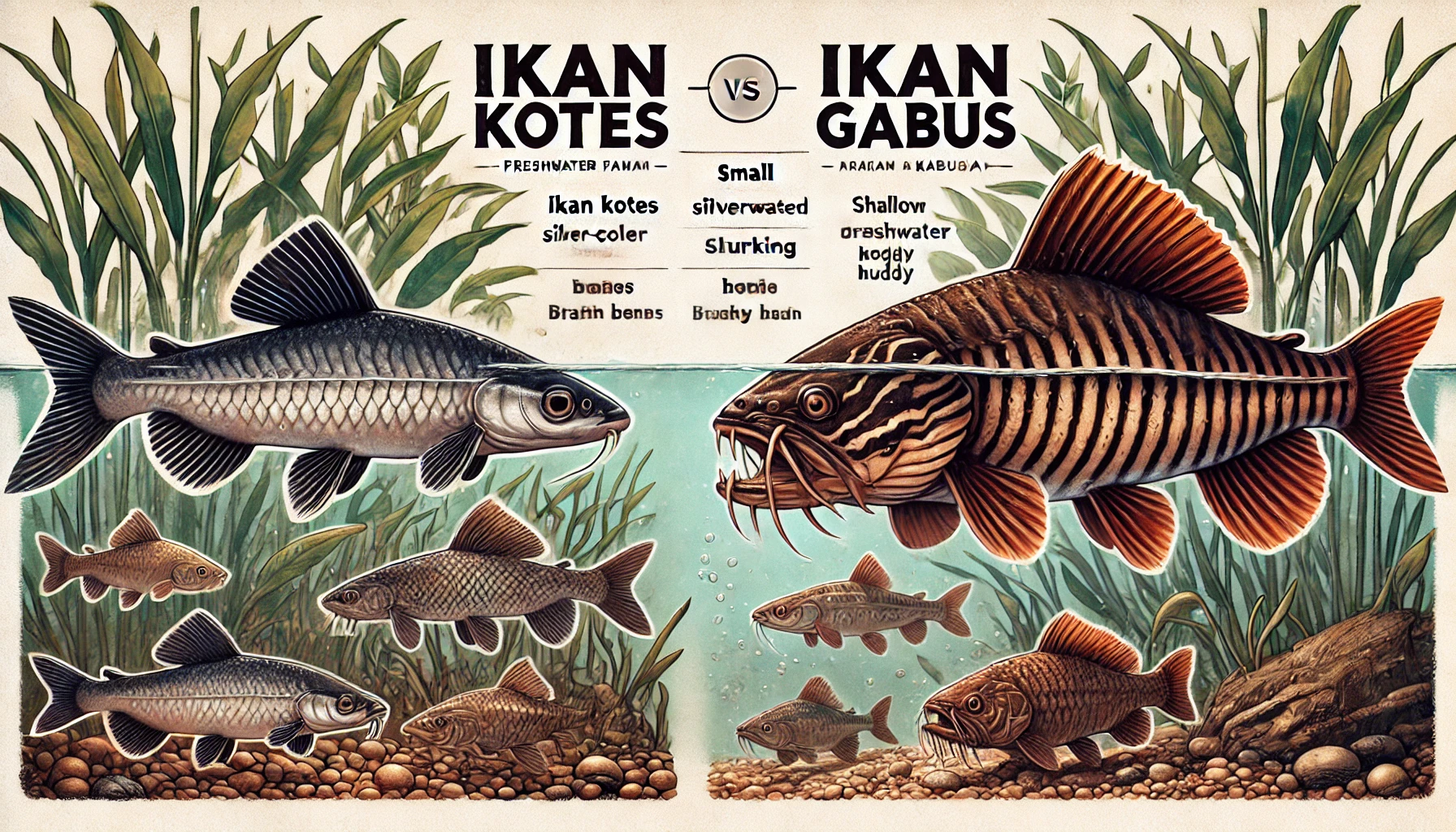 Perbedaan dan Persamaan Ikan Kotes dan Ikan Gabus - Indofishmart