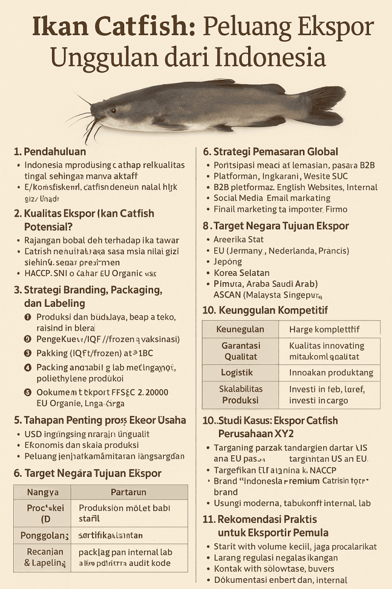 Ikan Catfish: Peluang Ekspor Unggulan dari Indonesia - Indofishmart