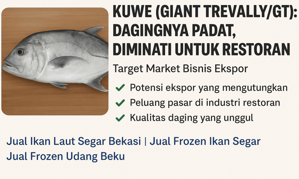 Ikan Kuwe (Giant Trevally/GT): Dagingnya Padat, Diminati untuk Restoran ...